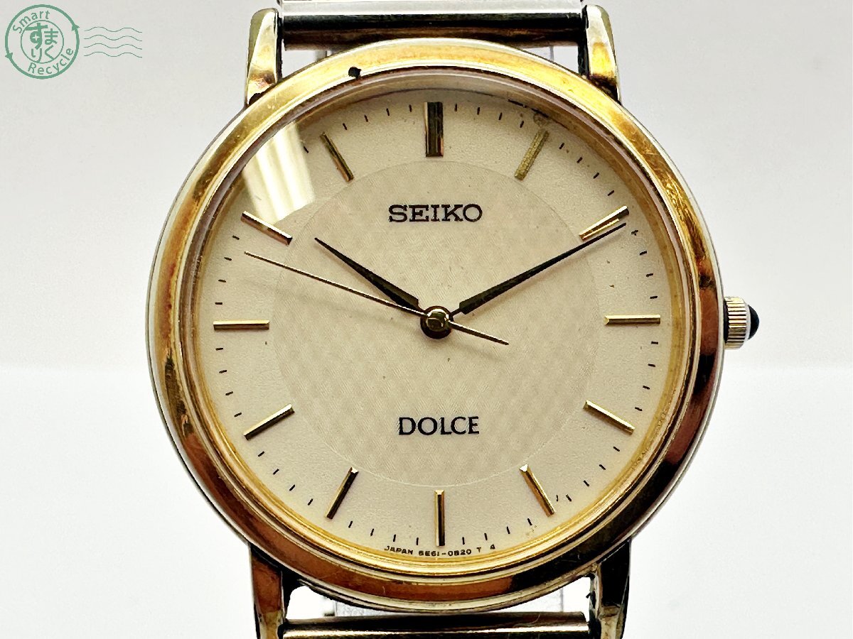 AL0603917 SEIKO セイコー DOLCE ドルチェ 5E61-0A80 アイボリー文字盤 3針 ラウンド ゴールド メンズ QZ クォーツ 腕時計(ドルチェ)｜売買された ...
