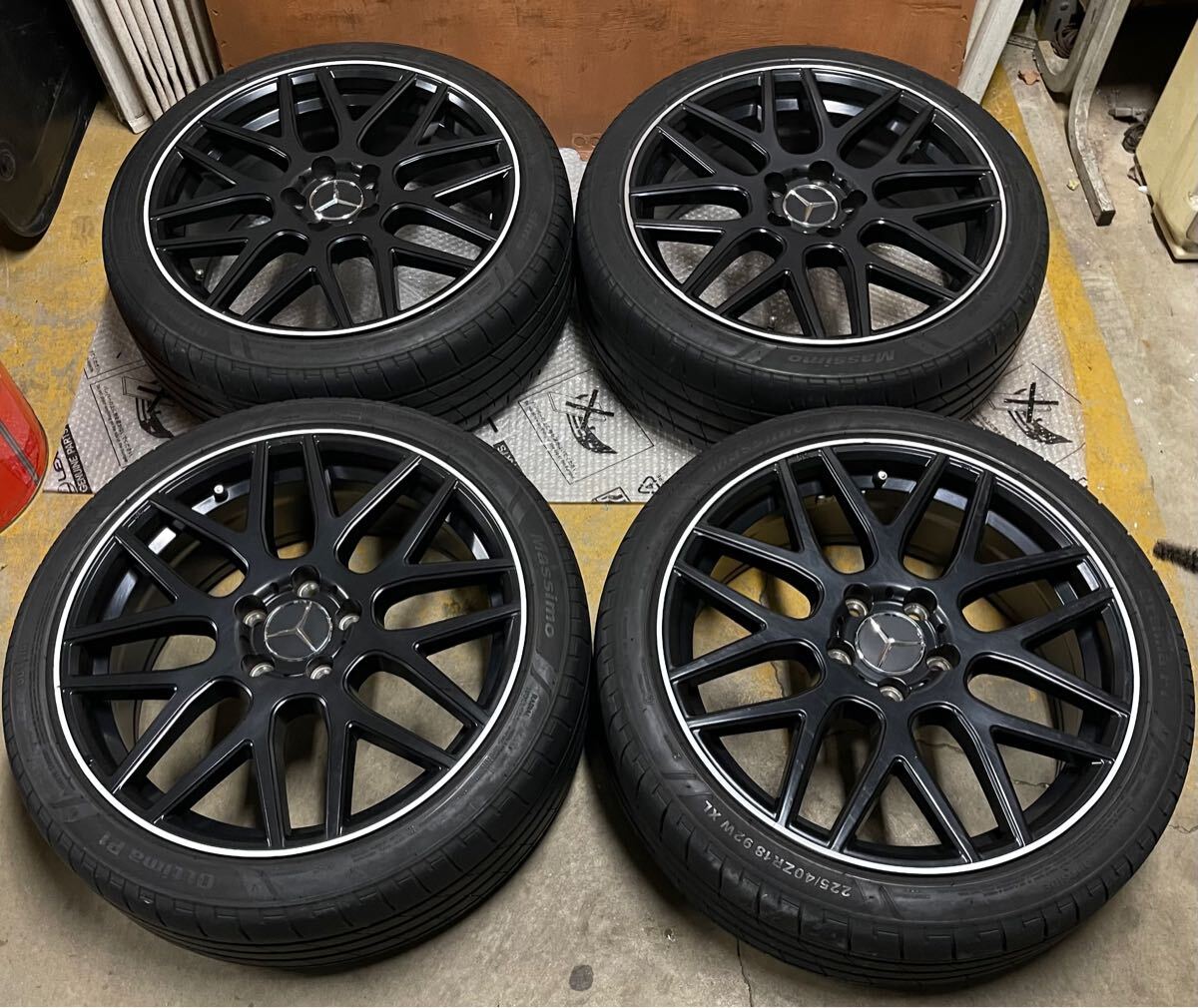 MERCEDES BENZ 18インチ 18x7.5J+48 PCD112 ハブ約67mm 5穴 ラジアル 年2021 225/40/ZR18 4本セット(ラジアルタイヤ)｜売買された ...