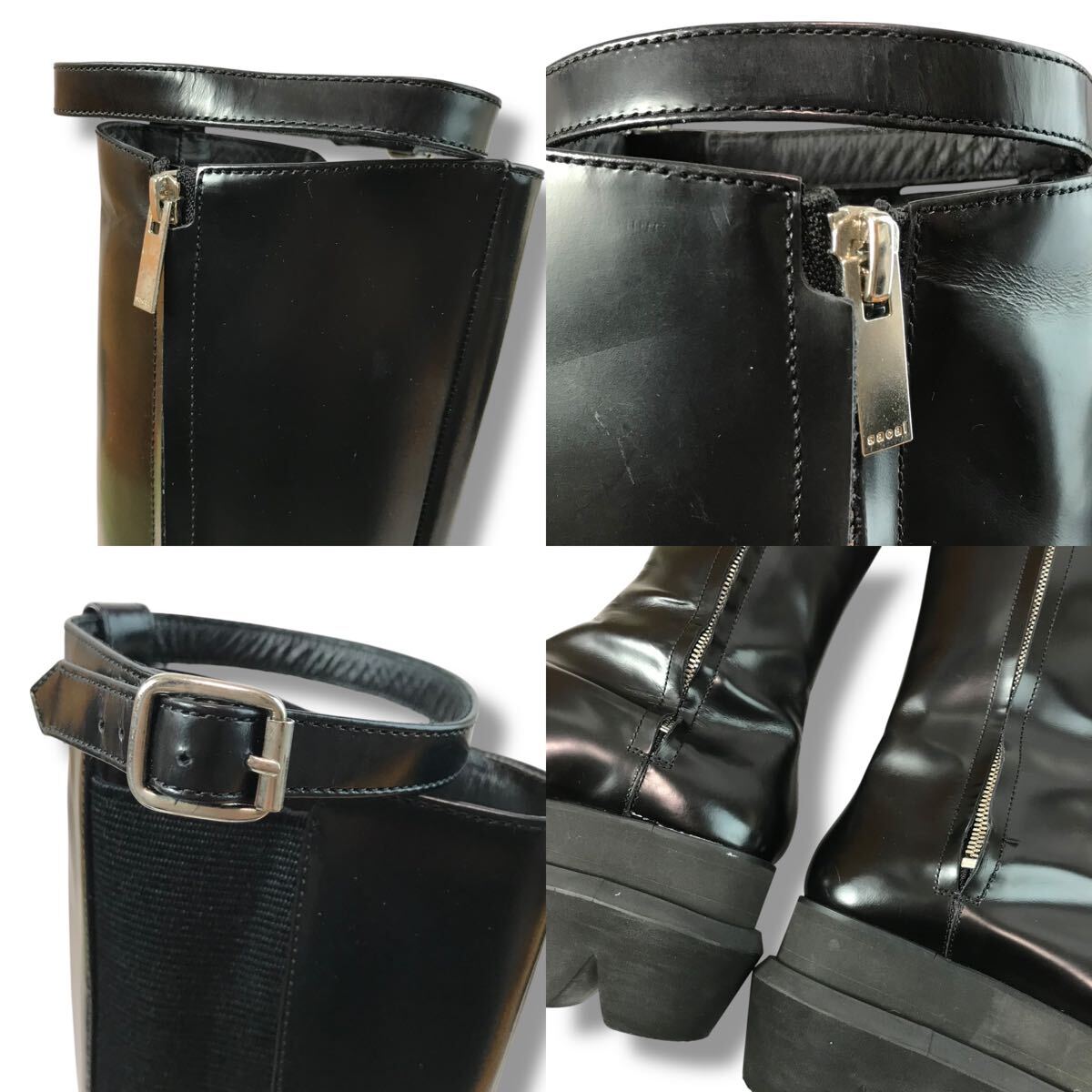 Yahoo!オークション - t219 sacai 2021 サカイ サイドゴア ロングブー...