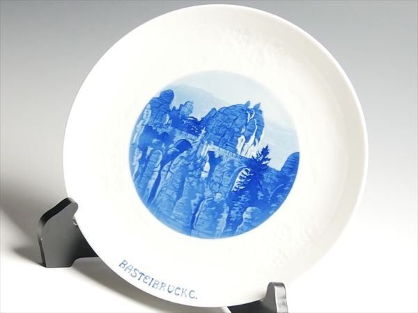 Yahoo!オークション - k868 Meissen マイセン バスタイ橋 プレート 飾...
