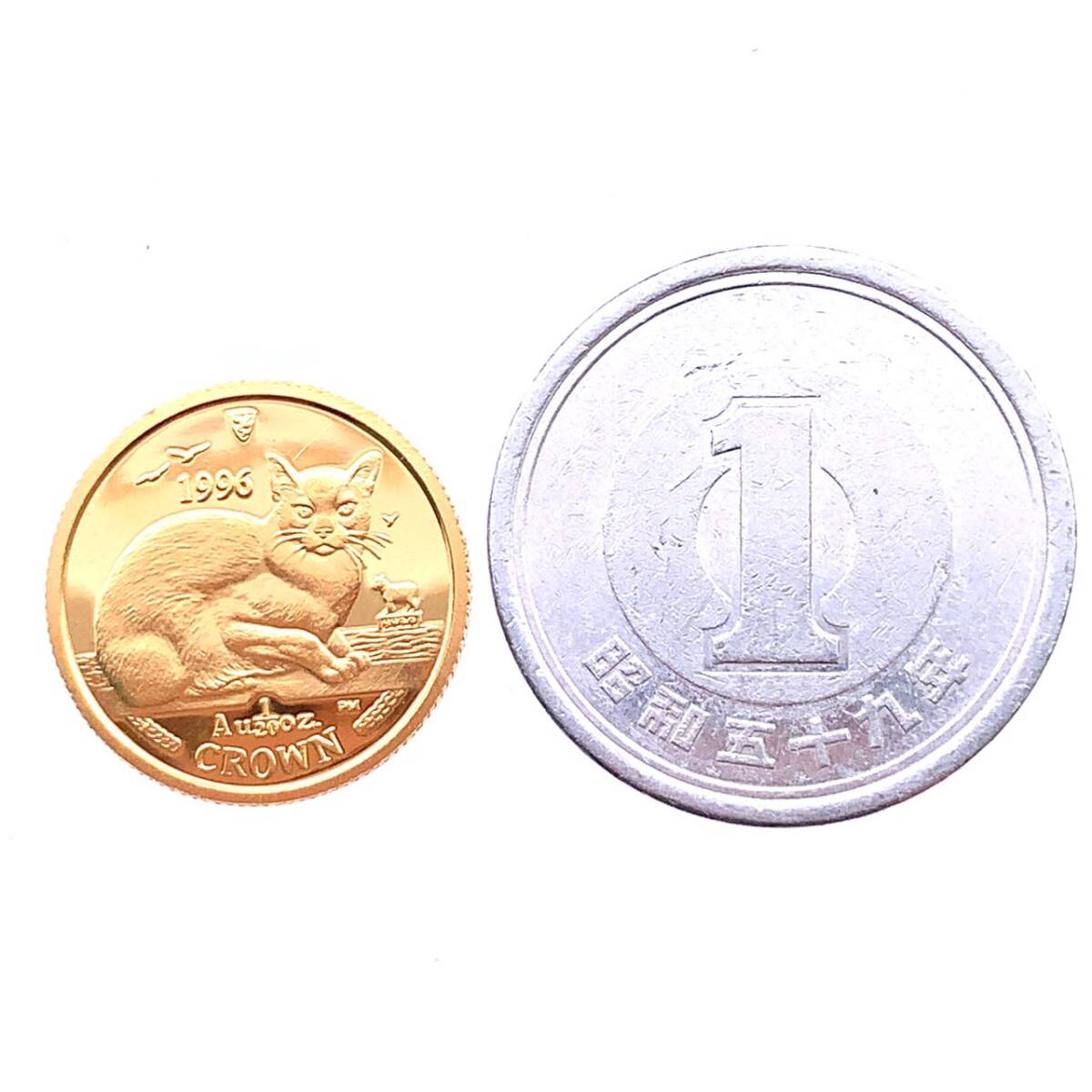 Yahoo!オークション - マン島金貨 エリザベス女王 猫 1/20オンス 2008...