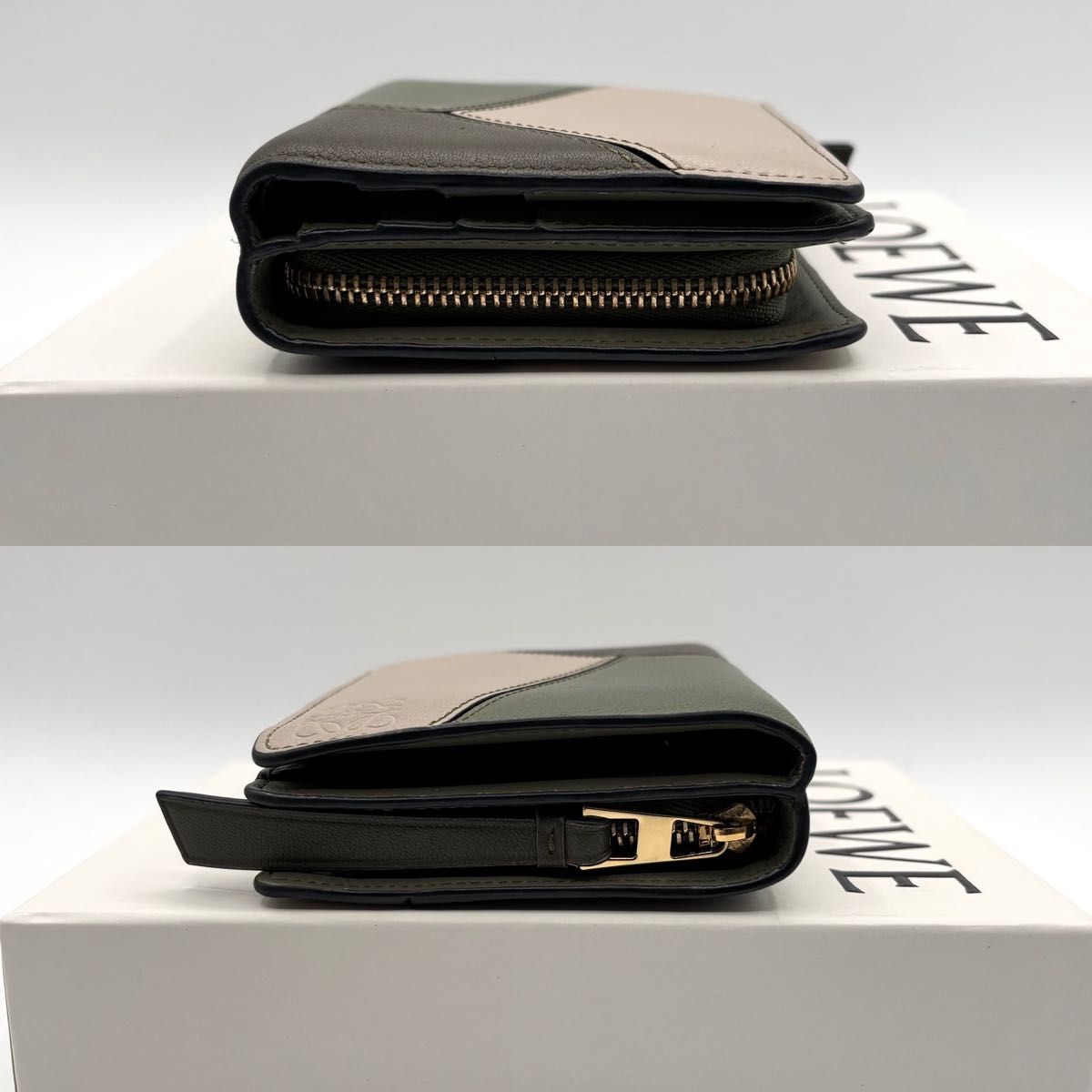 現行モデル 極美品 ロエベ 二つ折り財布 パズル スモール 現行モデル 極美品 ロエベ 二つ折り財布 パズル スモール