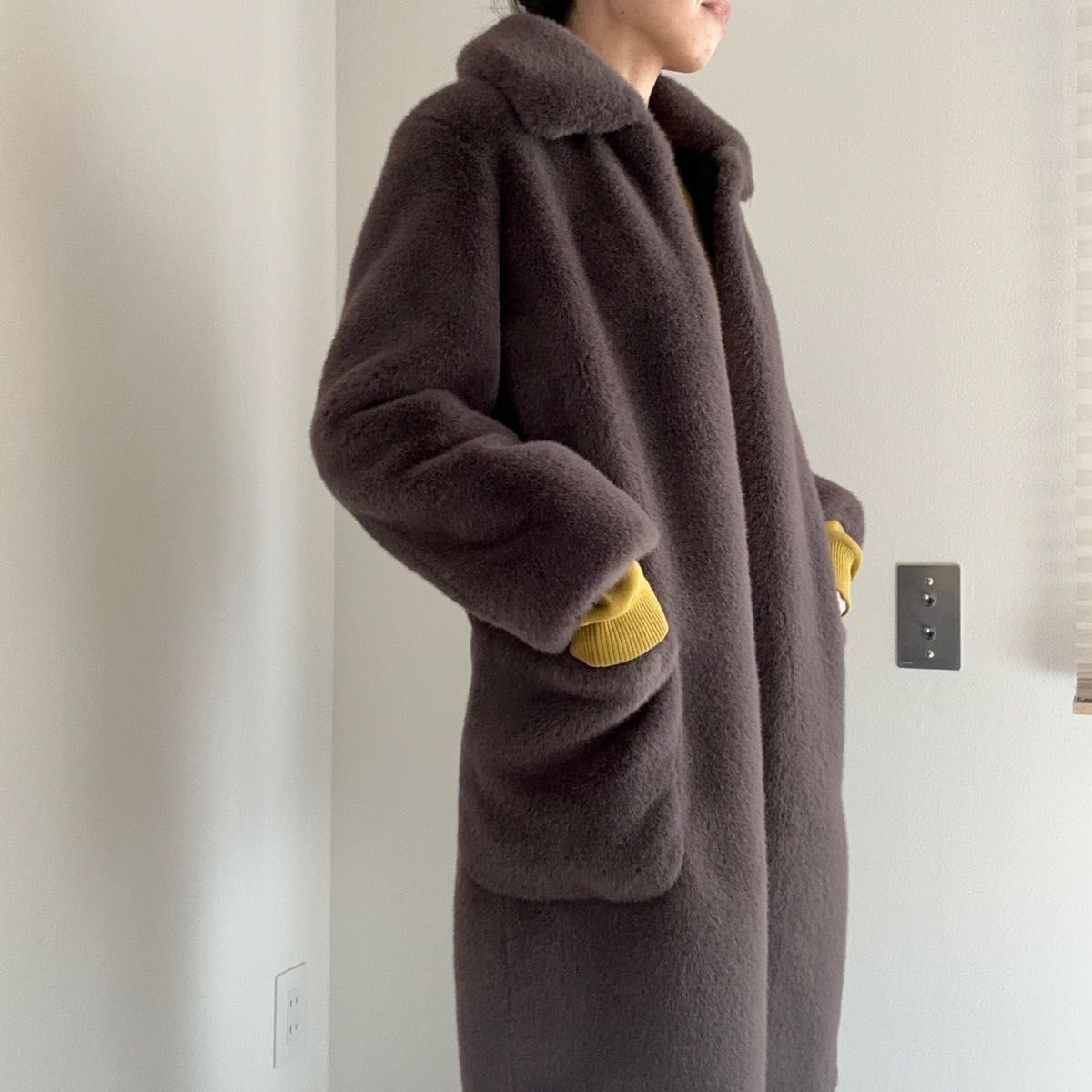 DES PRES デプレ フェイクファー コート グレー S ファーコート DES PRES デプレ フェイクファー コート グレー S ファーコート