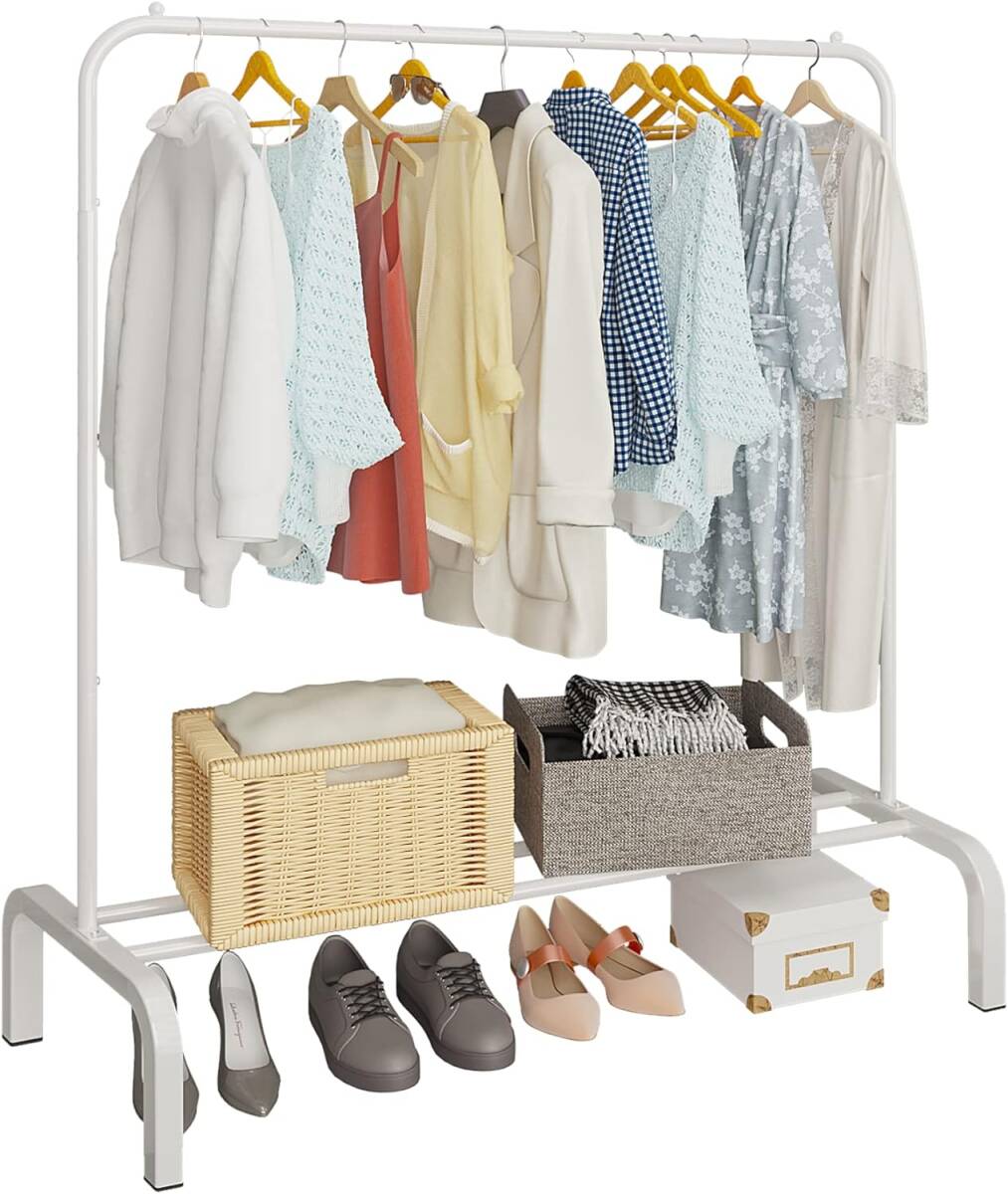 Yahoo!オークション - UDEAR メタル 洋服 ラック ボトム シェルフ付き ...