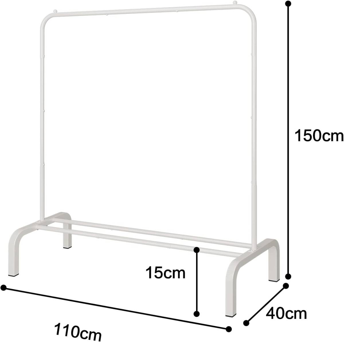 Yahoo!オークション - UDEAR メタル 洋服 ラック ボトム シェルフ付き ...