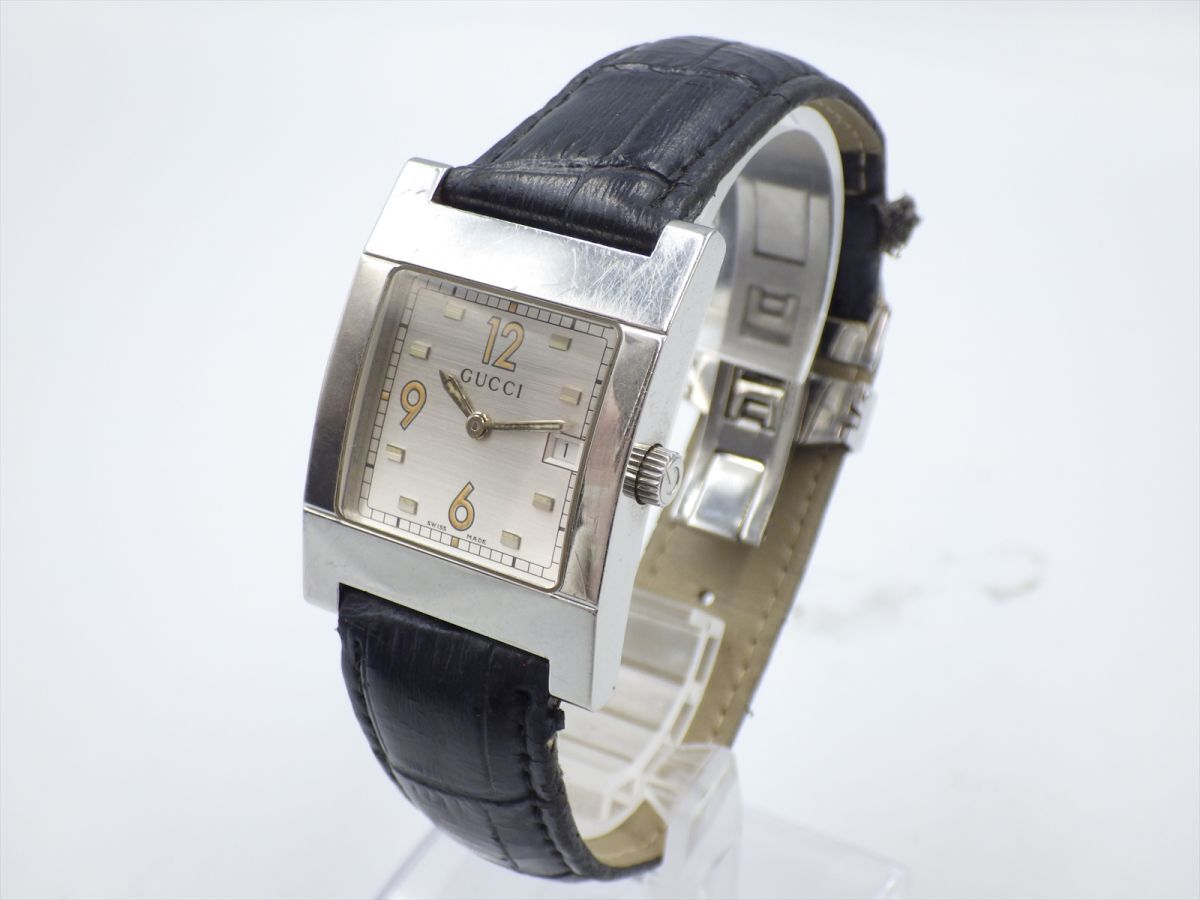 Yahoo!オークション - 366409GUCCI グッチ 稼動品 7700M デイト 000602...