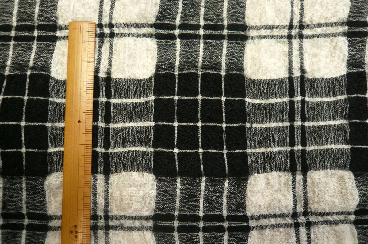 Yahoo!オークション - c359・ウール混・キナリ4m・格子・サッカー風...