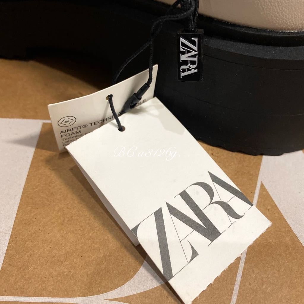 Yahoo!オークション - 新品 ZARA PUレザー 厚底ブーツ 26.0cm 40 WHITE...