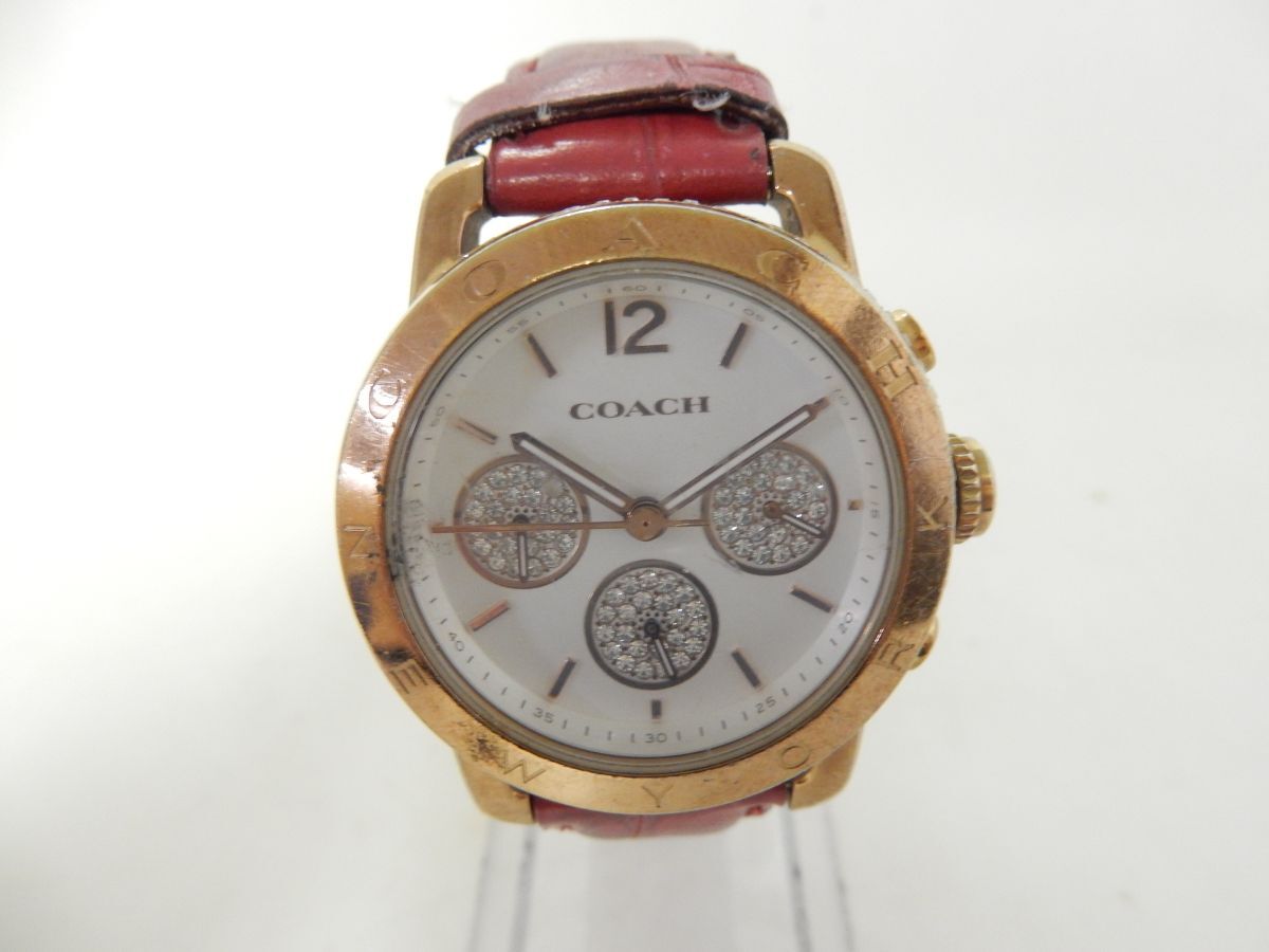 Yahoo!オークション - Q845-N41-1284 COACH コーチ 腕時計 CA 04 ．7 ...