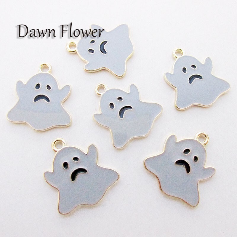 Yahoo!オークション - 【D-0847】7pcs ゆうれい 20×18mm グレー チャ...