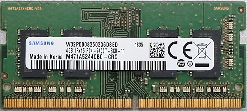 Yahoo!オークション - ノートPC用メモリ SAMSUNG 4GB PC4-2400T-SC0-11...