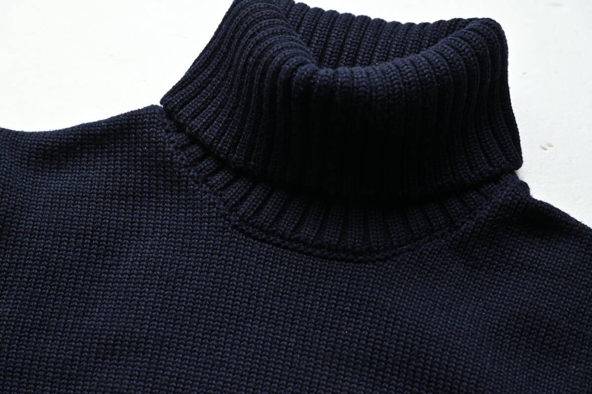 Yahoo!オークション - ZANONE ザノーネ 5ゲージタートルニット ネイビ...