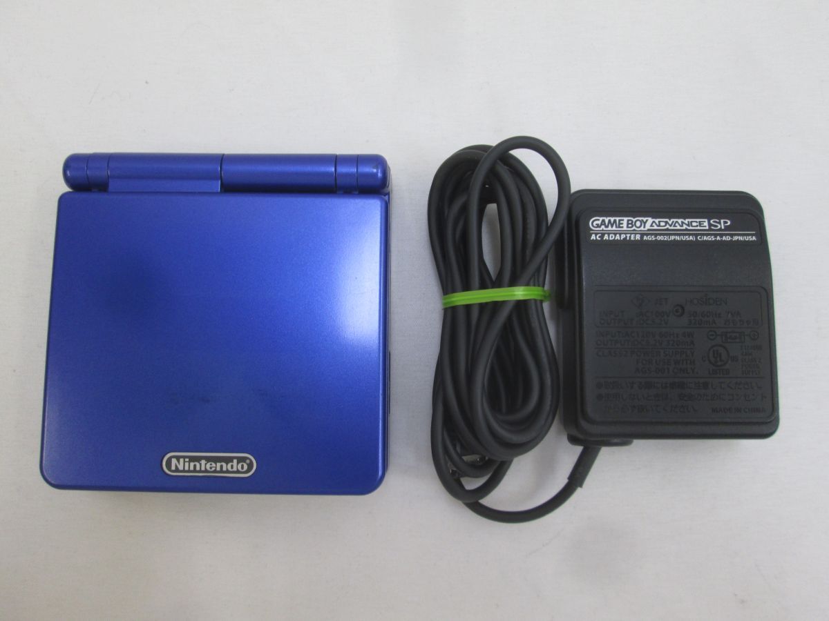 Yahoo!オークション - 25 送60サ 1225$G02 GBA SP 本体 ブルー (アダプ...