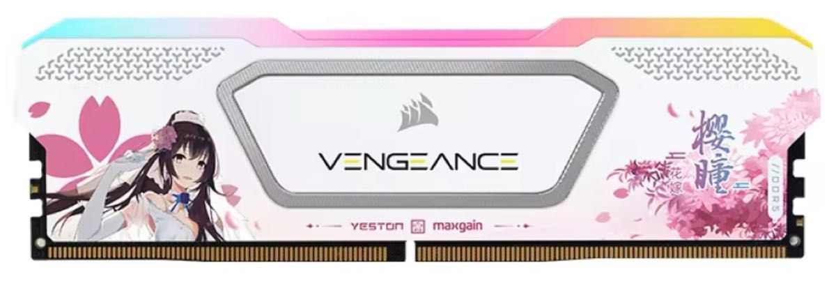 CORSAIR x Yeston VENGEANCE RGB SL DDR5 6400 16GBx2枚 32GB 櫻 CORSAIR x Yeston VENGEANCE RGB SL DDR5 6400 16GBx2枚 32GB 櫻