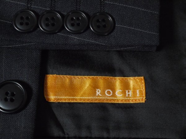 Yahoo!オークション - N189 ROCHI 美品 165A4・3釦・総裏地・濃紺グレ...