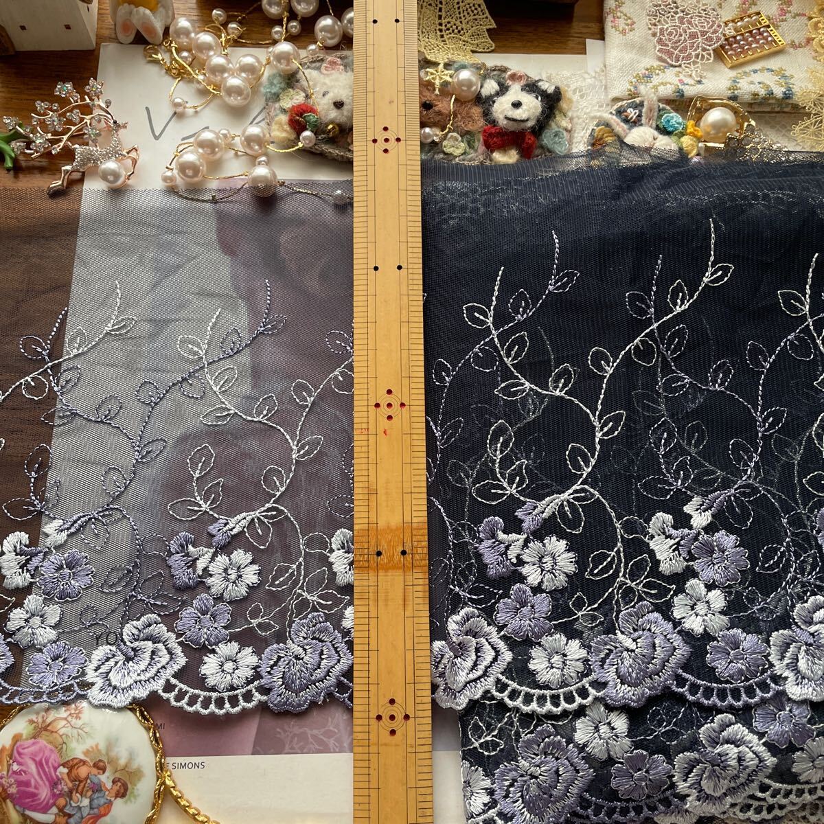 Yahoo!オークション - 1m チュールレース Q2-40-2