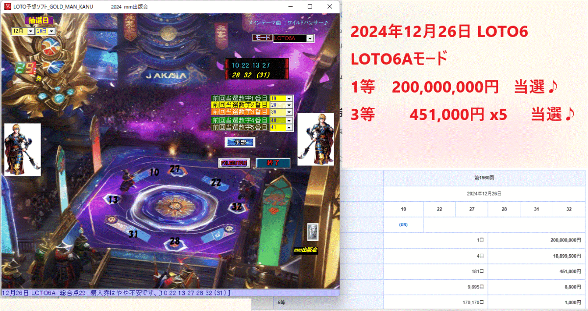 Yahoo!オークション - [LOTO予想ソフト_GOLD_MAN_KANU] ロト予想ソフト...