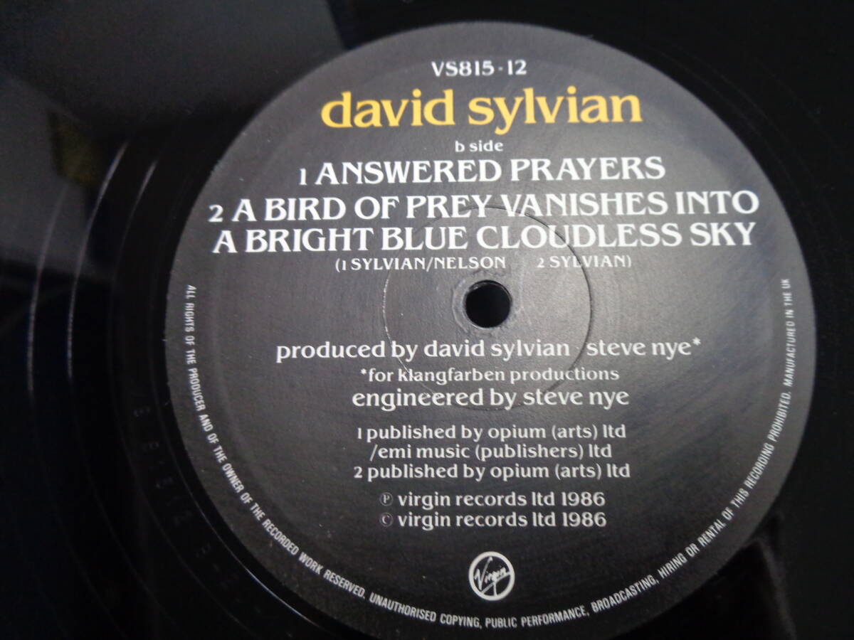 Yahoo!オークション - L#5072 12inch デヴィッド・シルヴィアン A Litt...