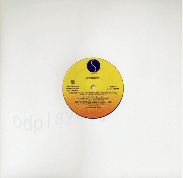 Yahoo!オークション - Madonna Justify my love U.S.A. promo 12”